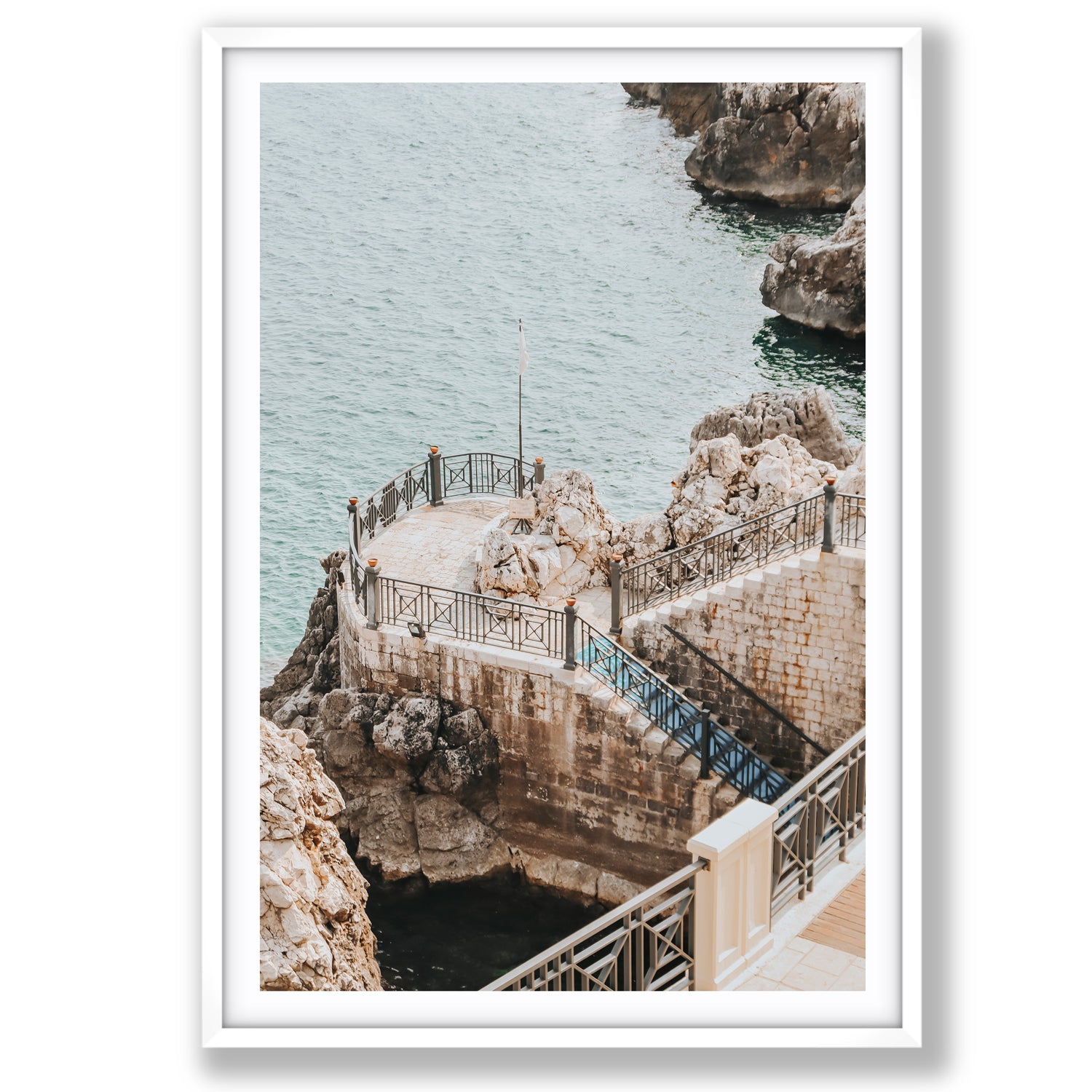 Tidal Staircase | Puglia Coastal Wall Art | Italian Seascape